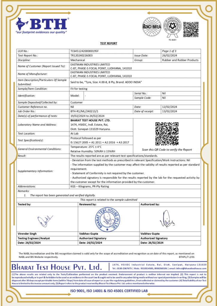 Addo India Tyres - Agricultural, Off The Road, Industrial, Forklift ...